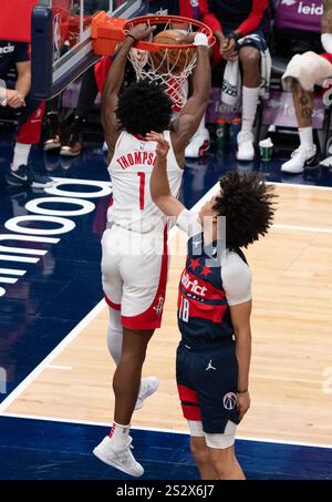 Houston Rockets forward Amen Thompson during Game 3 of an NBA ...