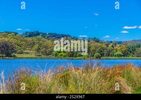 Lake Canobolas reservoir near Orange in NSW, reservoir floods due to ...