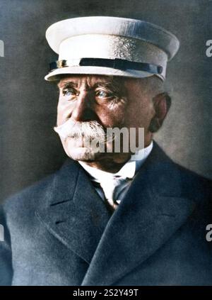 A portrait of Ferdinand von Zeppelin, the German inventor and founder ...