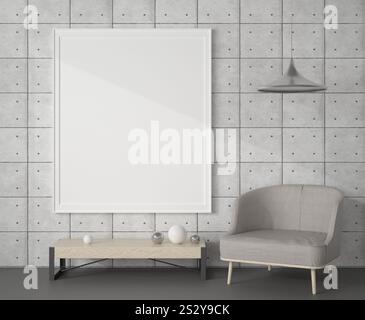 3D interior design for rest corner or working space in house with table ...