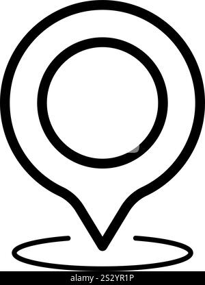Location or map pin icon. Outline style Vector illustration Stock ...