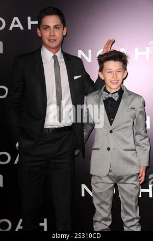 Nolan Cross at the premiere of 'Noah' at Ziegfeld Theatre in New York ...
