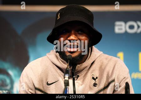 Boxer Viddal Riley during a press conference at Durham Street ...