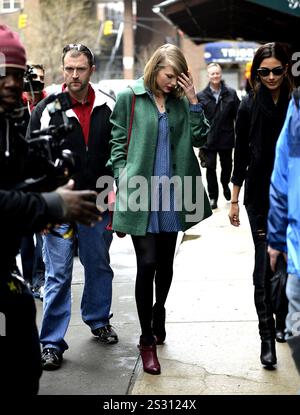 Lily Aldridge and Taylor Swift out and about in Soho Featuring: Lily ...