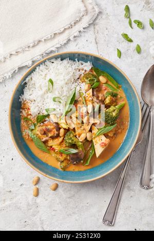 Thai Yellow Curry with Shiitake Mushrooms Stock Photo - Alamy