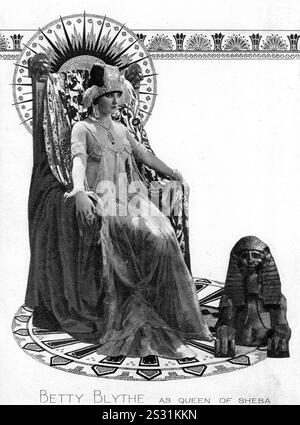 THE QUEEN OF SHEBA, Betty Blythe, 1921 Stock Photo - Alamy