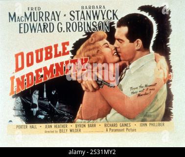 The film still from Double Indemnity (1944), a classic American film ...