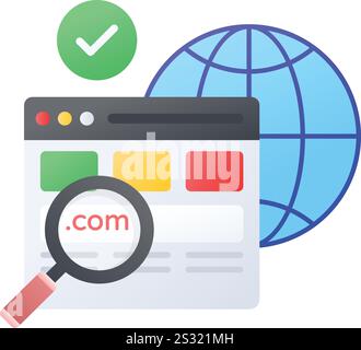 Domain COM sign icon. Top-level internet domain symbol. Seamless ...