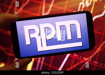 In this photo illustration, the RPM International company logo is seen ...