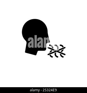 Do not Inhale Vapor, Dont Breathe Air. Flat Vector Icon illustration ...