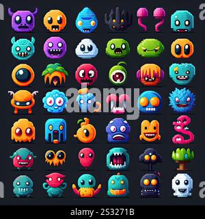 scary monster character avatar ai generated. comic devil, cute, face ...