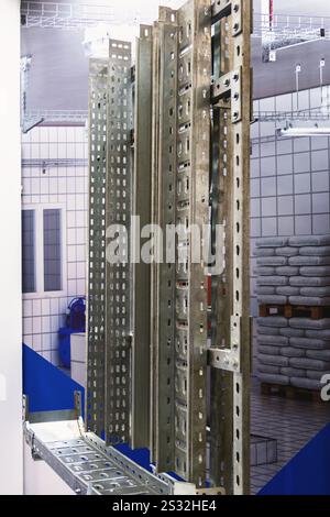 Metal profile and fastening systems for cable routing Stock Photo - Alamy