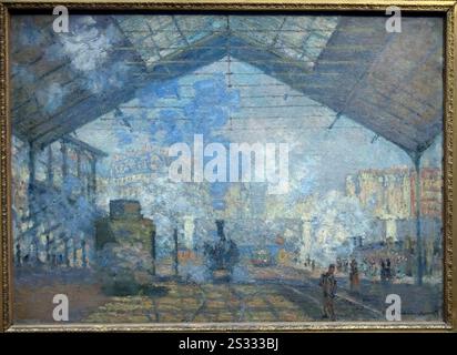 La Gare Saint-Lazare, 1877, Painting by Claude Monet Stock Photo - Alamy