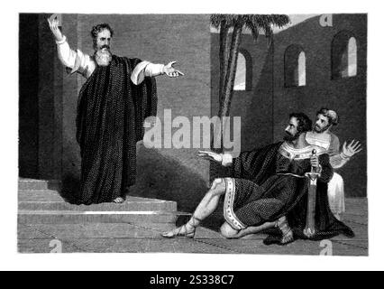 Steel Engraving of the Triumph of Babylon Foretold (Jeremiah) - the ...