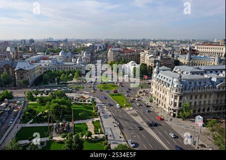 University Square viewed from the Intercontinental Hotel, Bucharest ...
