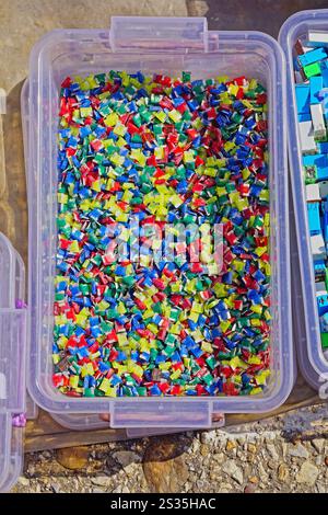 Many color coded fuses for cars in box Stock Photo - Alamy