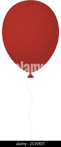 red balloon retro grain. Cartoon Flat Style vector illustration ...
