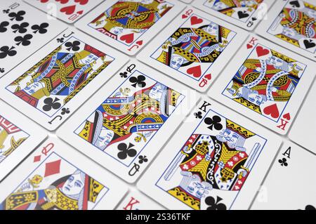 Playing cards abstract background Stock Photo - Alamy
