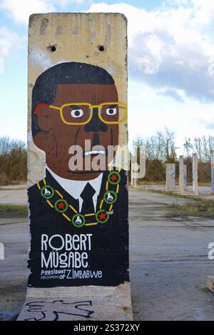 Part of the wall depicting dictators in Teltow, Brandenburg Stock Photo ...