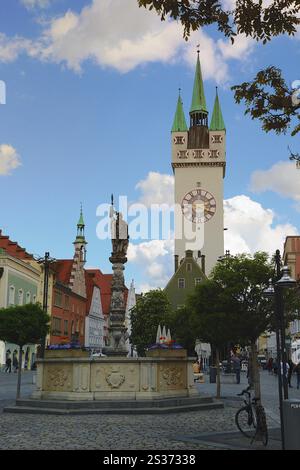 Historical city of Straubing, Germany Stock Photo - Alamy