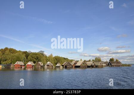 Boathouses near Roebel Mueritz Stock Photo - Alamy