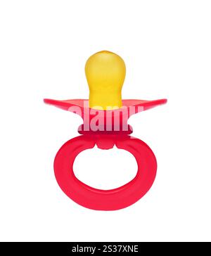 Red babys dummy isolated on white background. Red babys dummy isolated ...