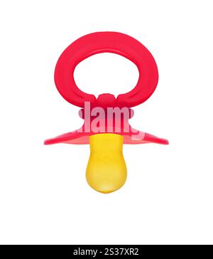 Red babys dummy isolated on white background. Red babys dummy isolated ...