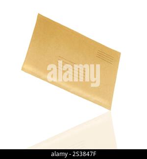 Brown craft envelope isolated on white background Stock Photo - Alamy