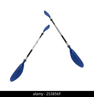 kayak paddles isolated on white background. kayak paddles Stock Photo ...