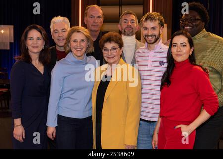 Guests (from left to right) Samuel L. Jackson and David Walliams are ...