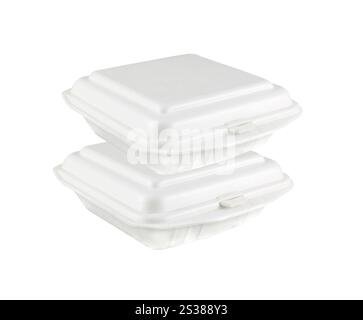 white foam boxes isolated on white background. white foam boxes Stock ...