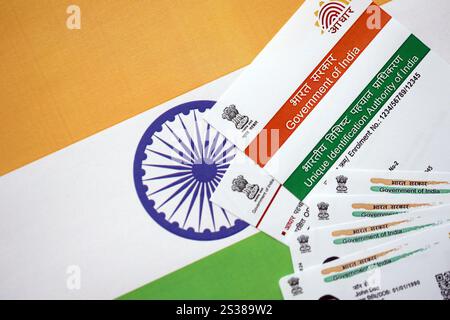 Indian Aadhaar card from Unique Identification Authority of India on ...