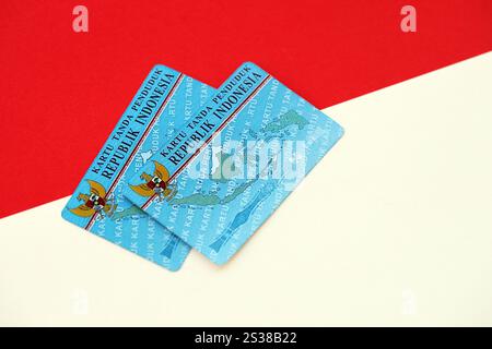 Indonesian national electric identity card called E-KTP or Kartu Tanda ...