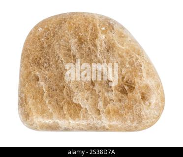 specimen of natural tumbled cryolite rock cutout on white background ...