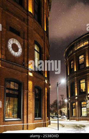 snow falling snowing at night in dolomites mountains Stock Photo - Alamy