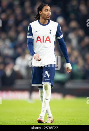 Tottenham Hotspur defender Djed Spence (24) during the Tottenham ...