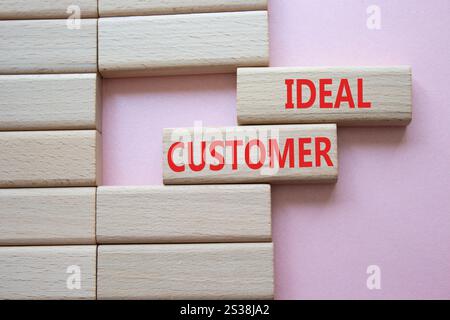 Ideal Customer symbol. Wooden blocks with words Ideal Customer ...