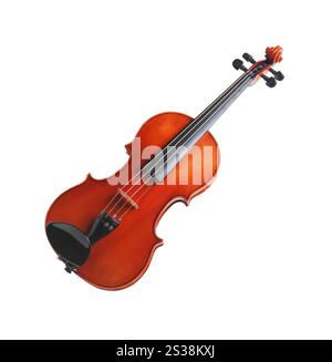 Vertical shot of violin isolated on light pink background Stock Photo ...