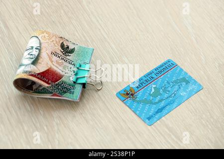 Indonesian national electric identity card called E-KTP or Kartu Tanda ...