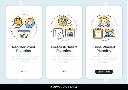 SAP consumption based planning app onboarding screens Stock Vector ...