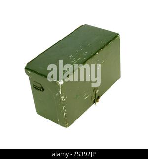 Metal army crate isolated on white. Metal army crate isolated Stock ...