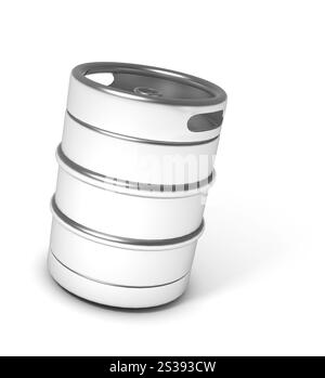 Beer keg, isolated on white background 3d render. Beer keg isolated ...