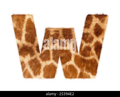 Letter from giraffe style fur alphabet. Isolated on white background ...