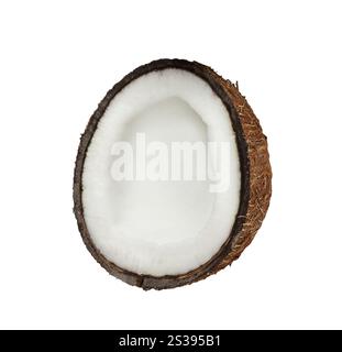 Crushed cocnut isolated on white background. Crushed cocnut isolated ...