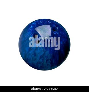 blue marbled bowling ball isolated. blue marbled bowling ball Stock ...