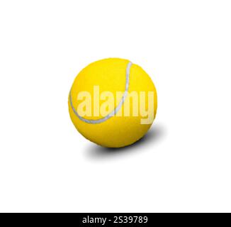 Yellow tennis ball isolated on white. Yellow tennis ball Stock Photo ...