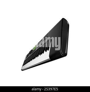 Synth keyboard isolated on white background. Synth keyboard Stock Photo ...