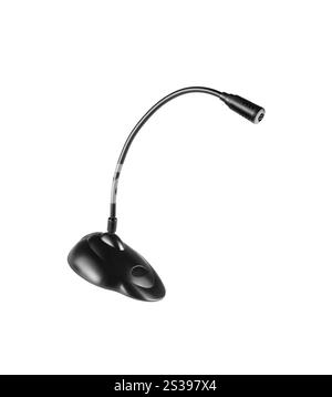 Modern black microphone for computers. Modern black microphone Stock ...