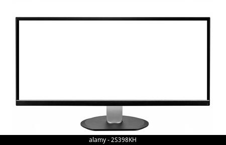 Computer display isolated on white background Stock Photo - Alamy