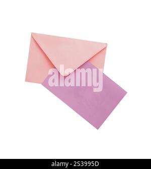 Paper envelopes on color background Stock Photo - Alamy